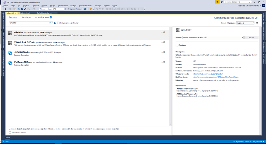 ¿cómo Generar Códigos Qr Con Aspnet Mvc Estrada Web Group